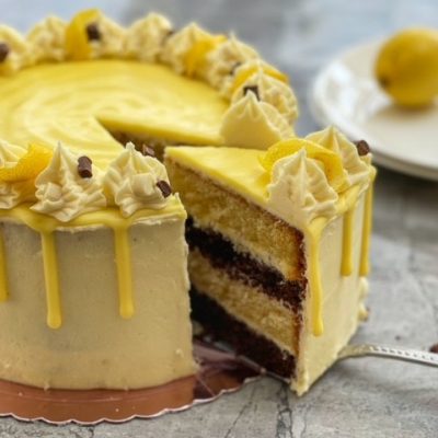 Lemon & Chocolate Layer Cake - Sarah J Thomas
